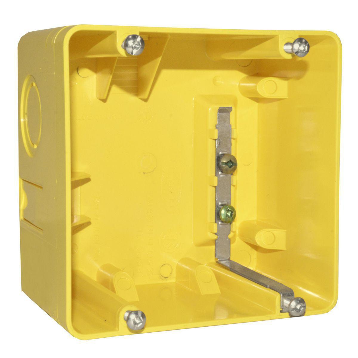 2026R | Non-Metallic Boxes, 4-11/16 In. Stove/Dryer Box, Yellow ...