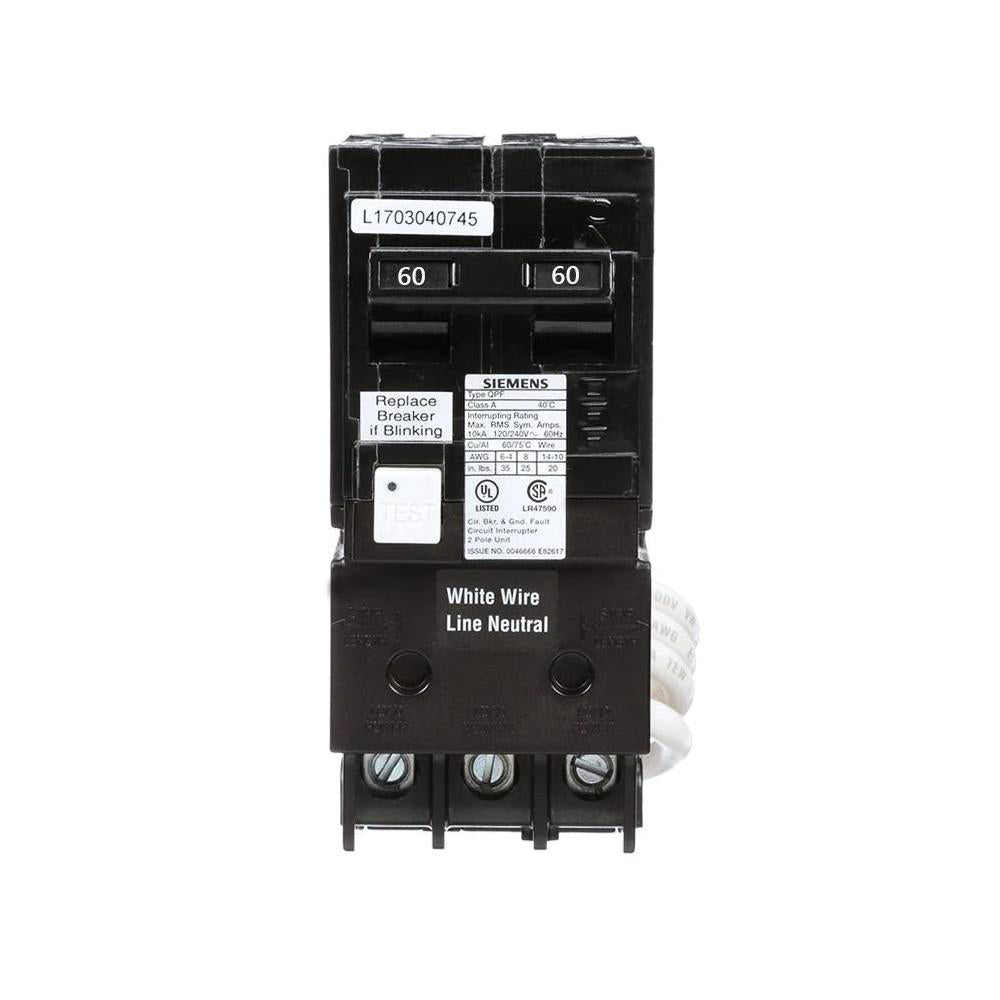 QF260ACSA - Siemens 60 Amp 2 Pole GFCI Circuit Breaker – Greenbird ...